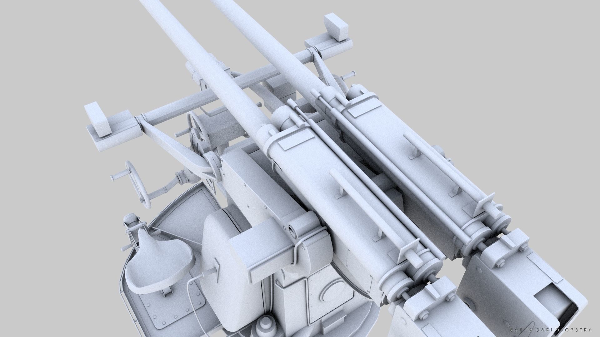 3D model German 37mm SK C30 anti-aircraft gun VR / AR / low-poly | CGTrader