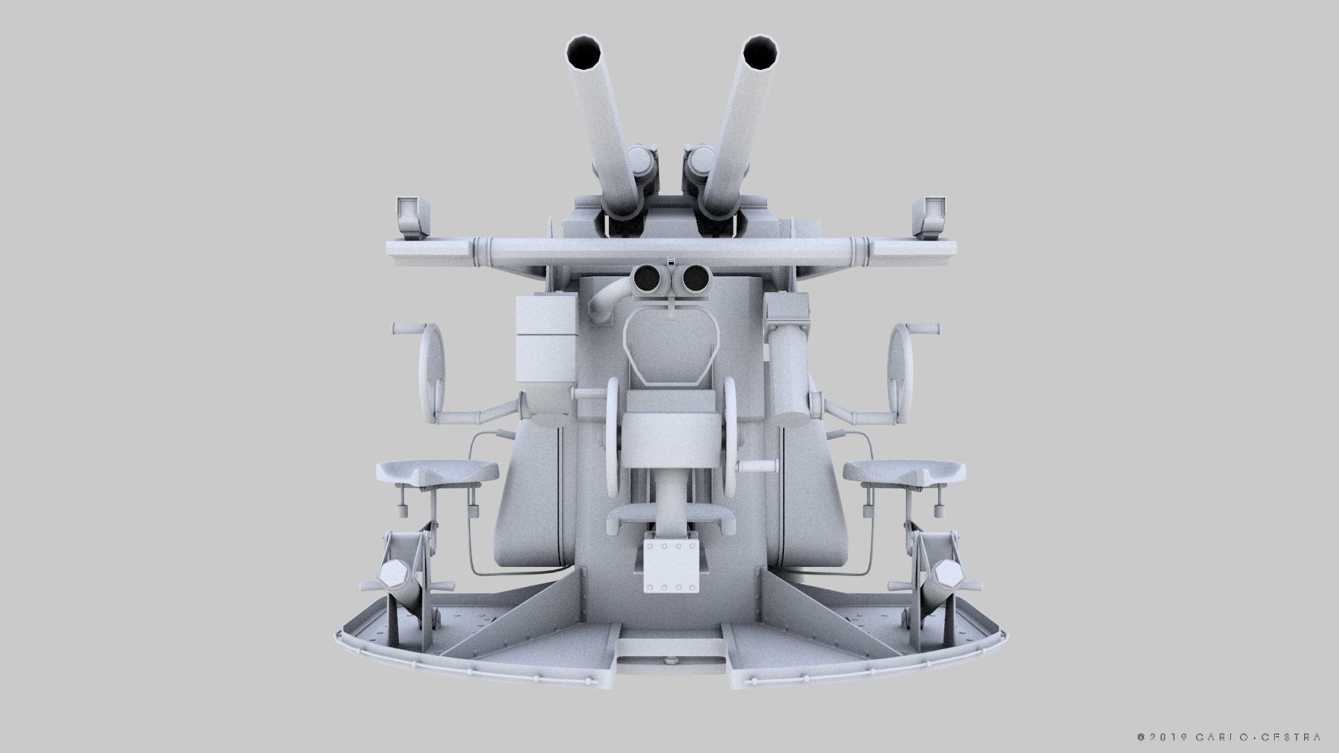 3D model German 37mm SK C30 anti-aircraft gun VR / AR / low-poly | CGTrader