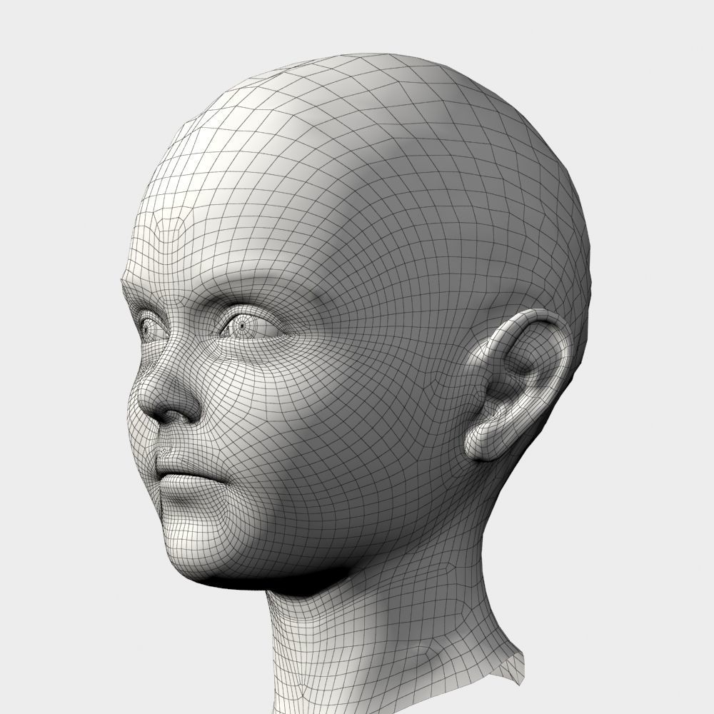 Baby head 02 3D model | CGTrader