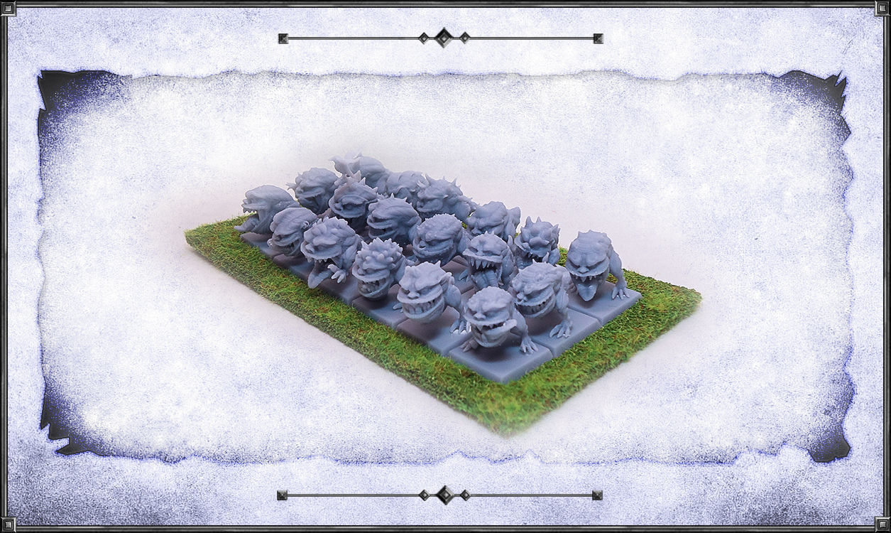 Wild Orc Squigs Herd -UNIT- 28mm Miniatures 3D model 3D printable ...