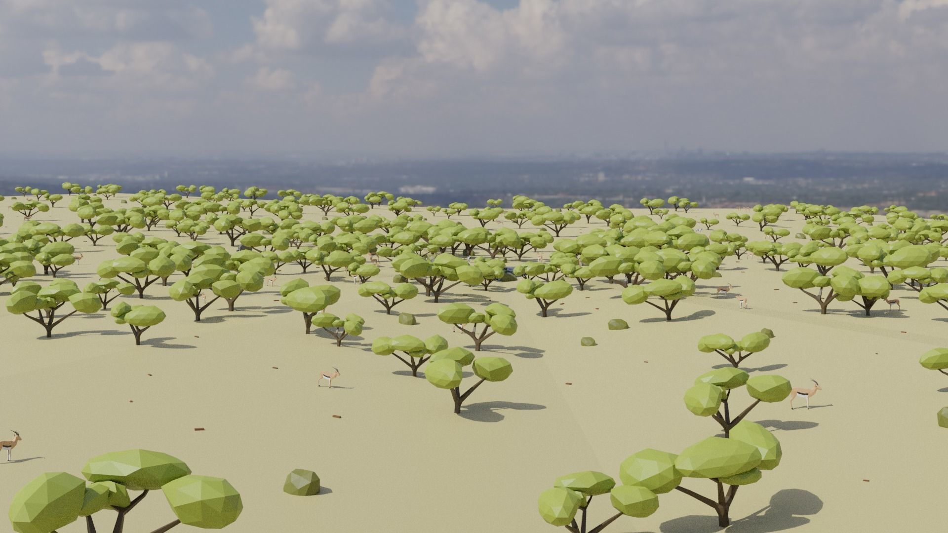 Safari scene free VR / AR / low-poly 3D model | CGTrader