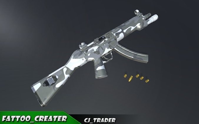 3D model Military SMG-MP5 Riffle 3d model VR / AR / low-poly | CGTrader