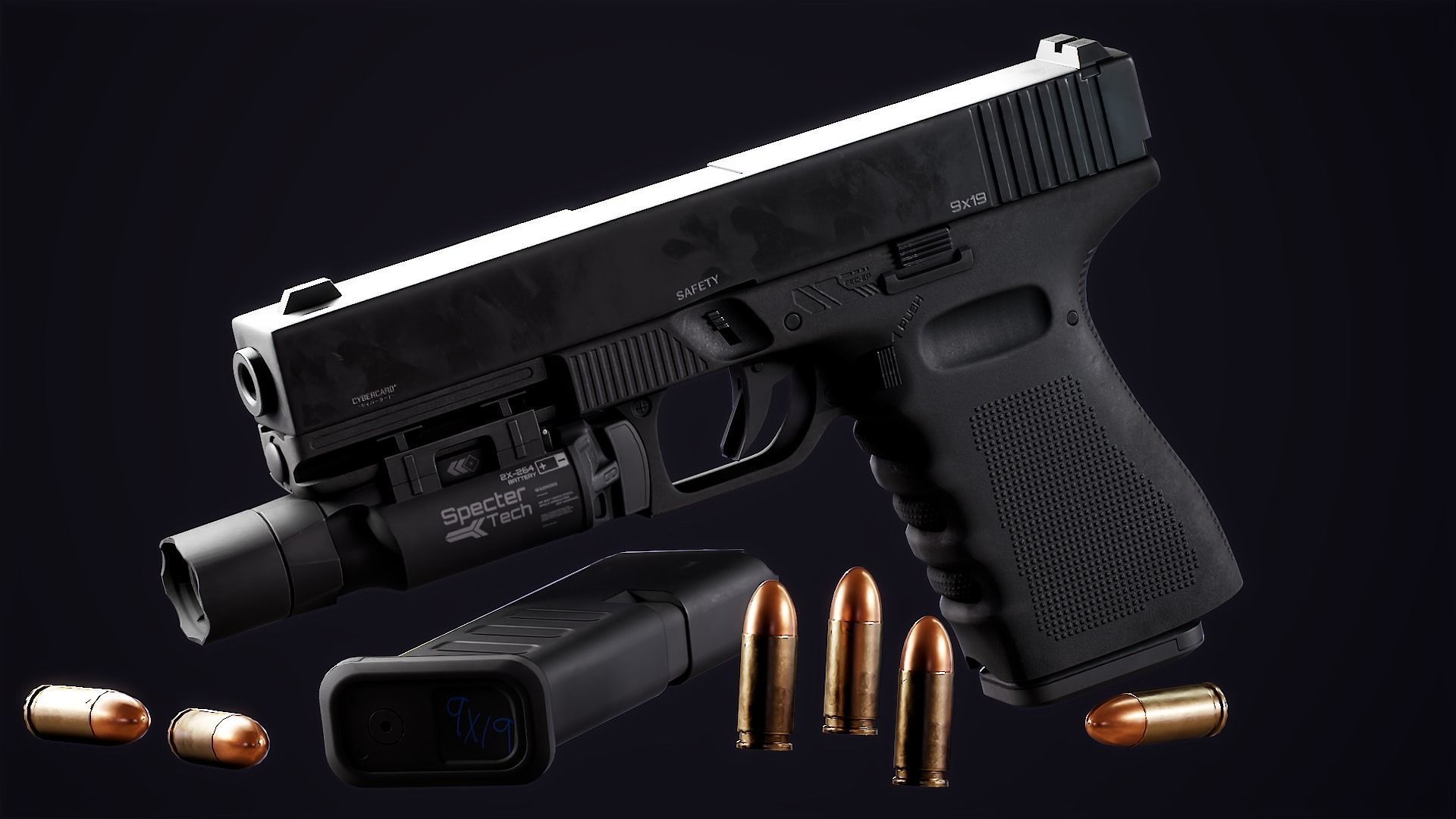 3D model GameReady Modern Pistol VR / AR / low-poly | CGTrader