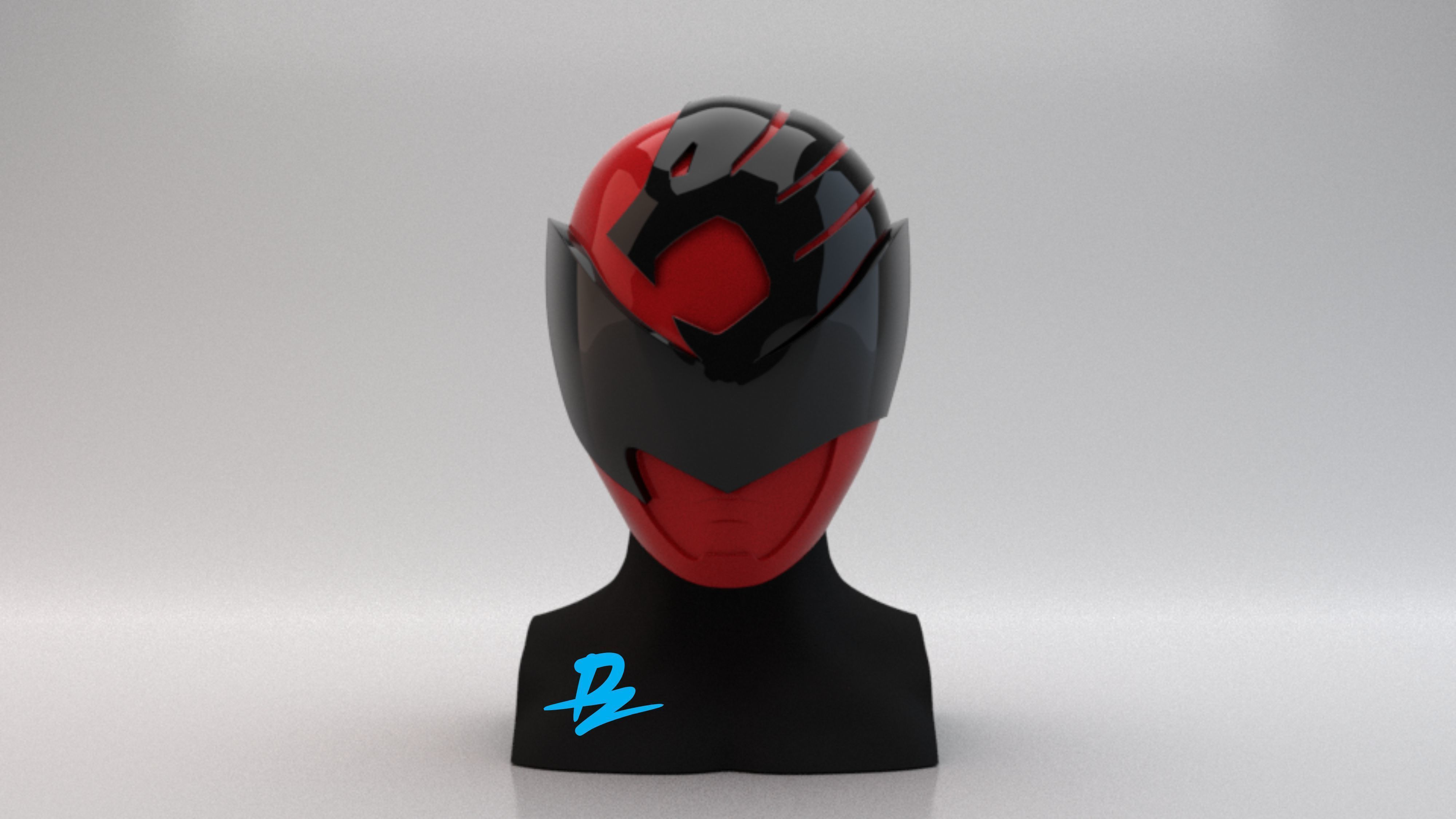 Mask Kyuranger Sishi Red 3D model 3D printable | CGTrader