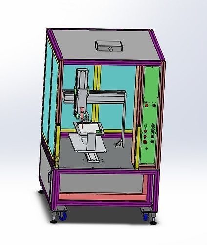 Five axis dispensing machine 3D model animated rigged | CGTrader