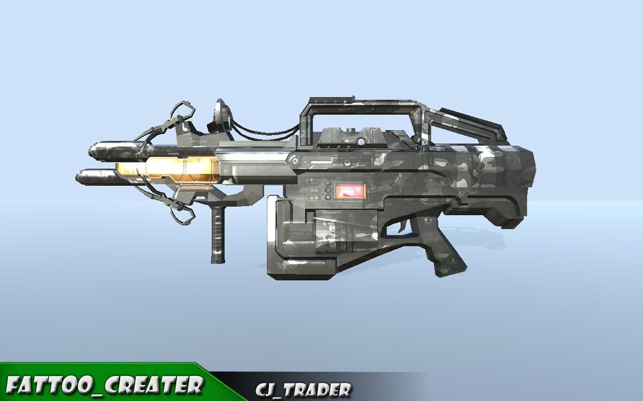 3D model Future Sci-fi Space weapon low poly 3d model VR / AR / low ...