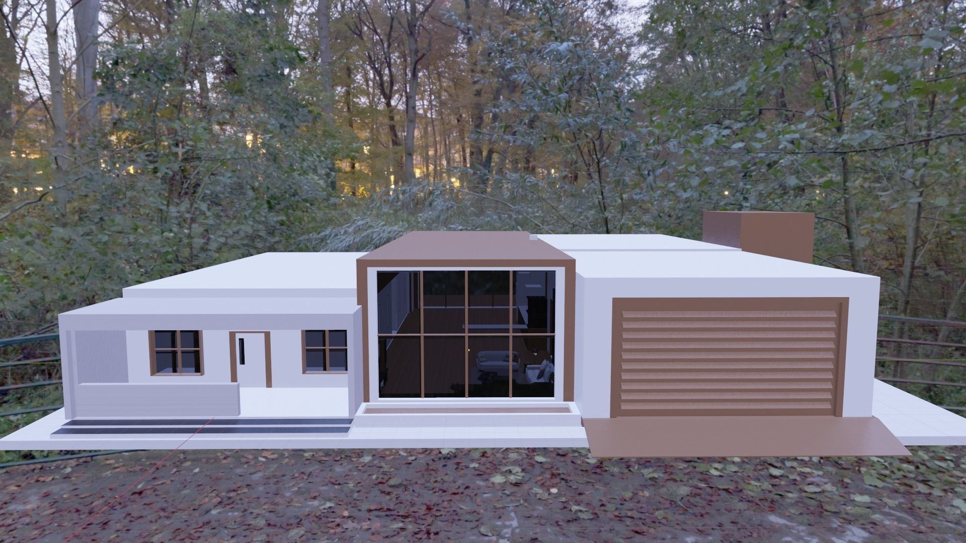3D Minimalist House with half interior 3D model | CGTrader