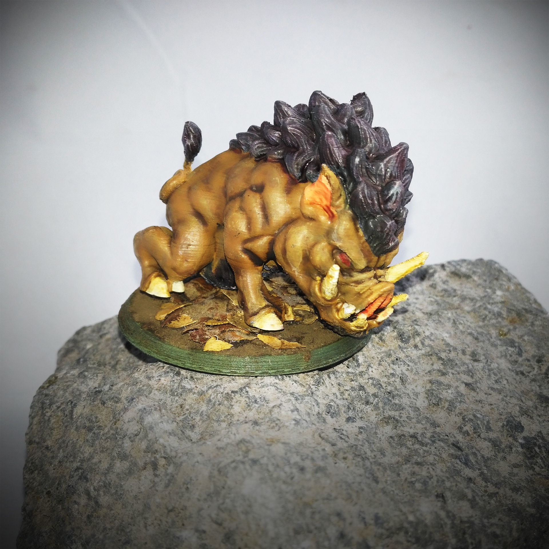 Giant Dire Boar Support Free Miniature 3D model 3D printable | CGTrader