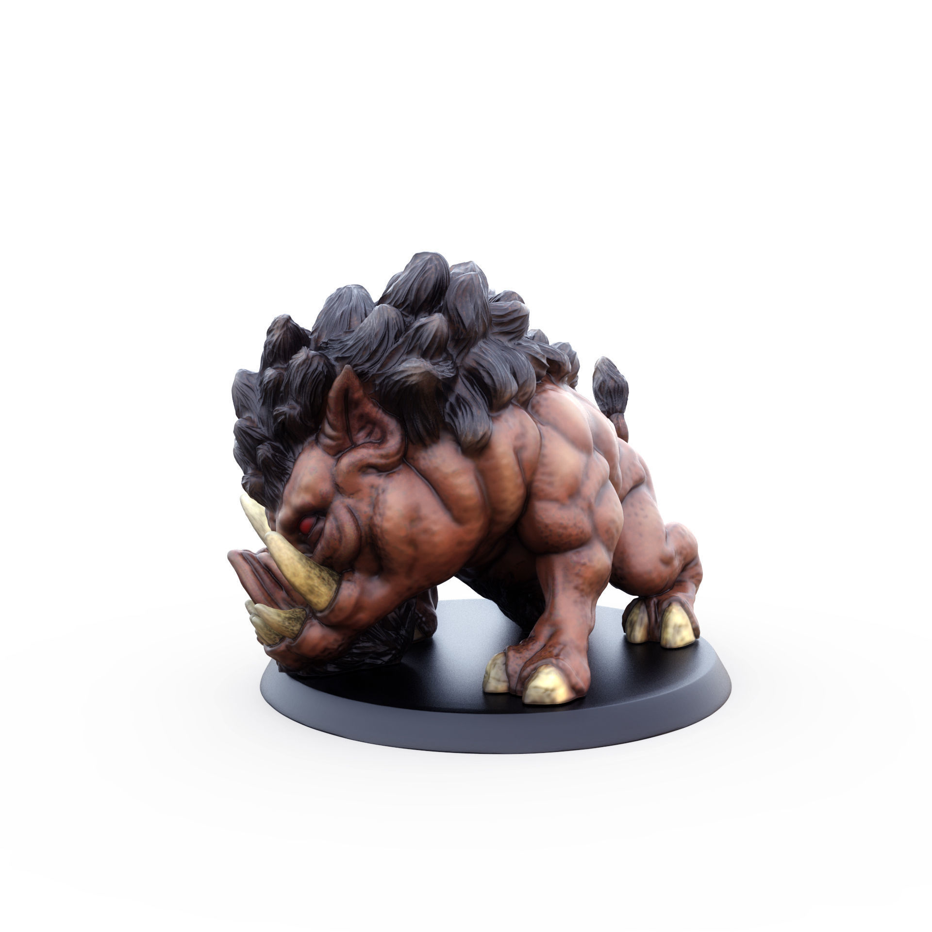 Giant Dire Boar Support Free Miniature 3D model 3D printable | CGTrader