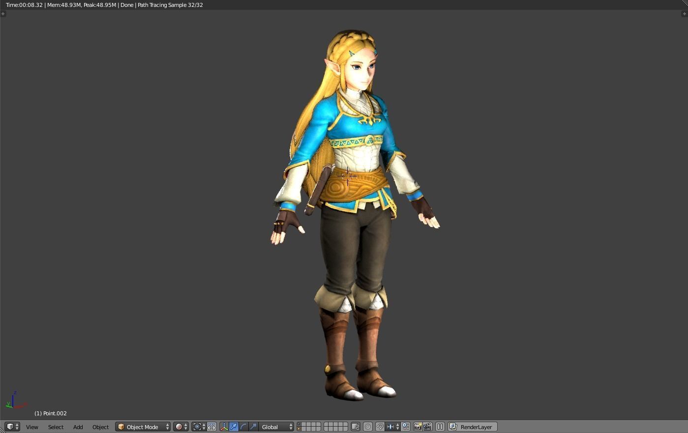 Zelda Breath Of The Wild Rigged Pbr 3d Model Rigged Cgtrader