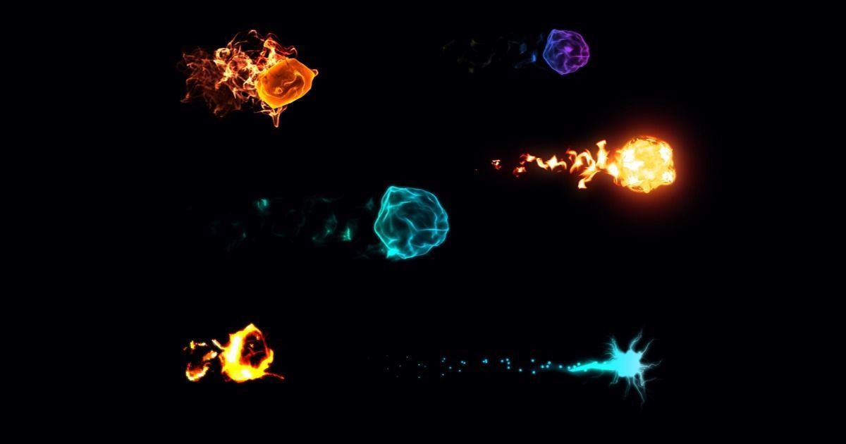 Projectile Fireball Ball Particle Explosion Effects Magic VFX Texture ...