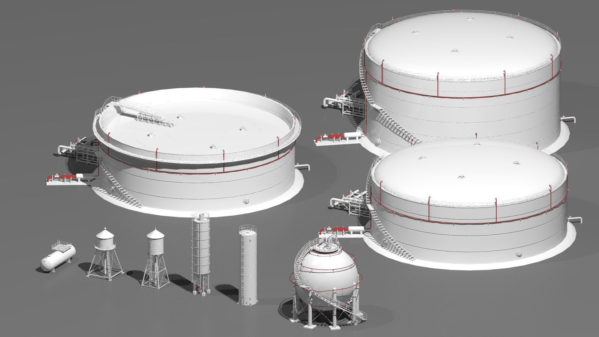 Industrial tanks 3D model | CGTrader