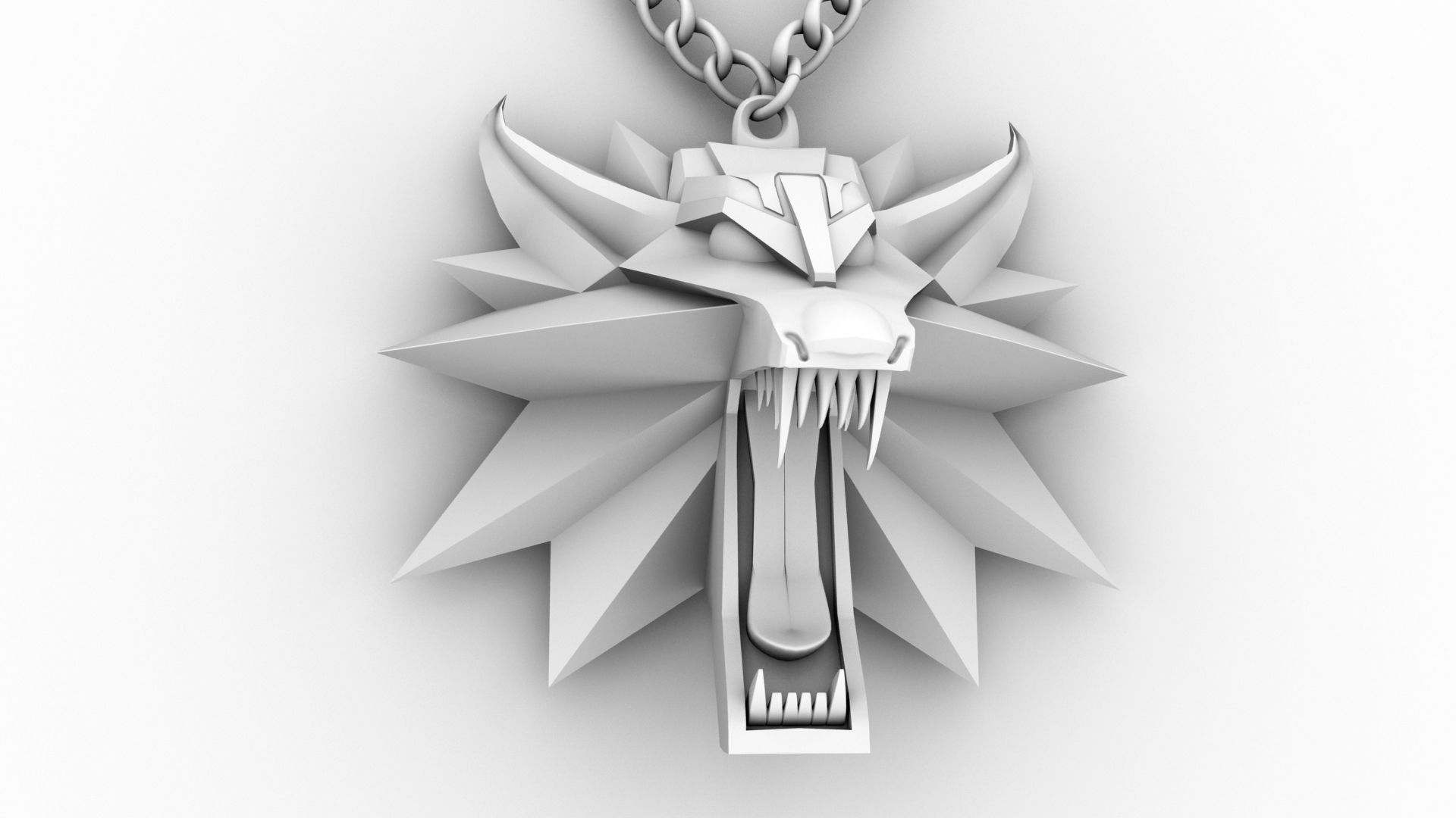 PBR The Witcher 3 medallion 3D homage 3D model | CGTrader