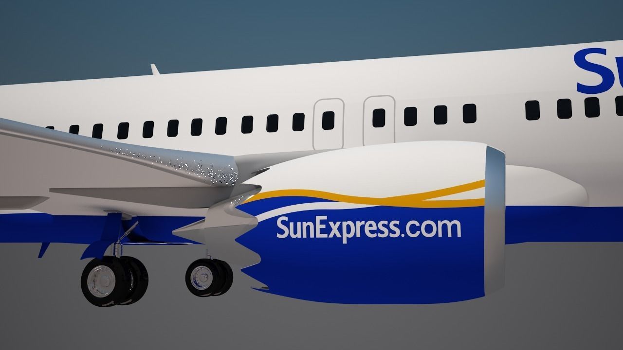 SunExpress Boeing 737 MAX 8 3D model | CGTrader
