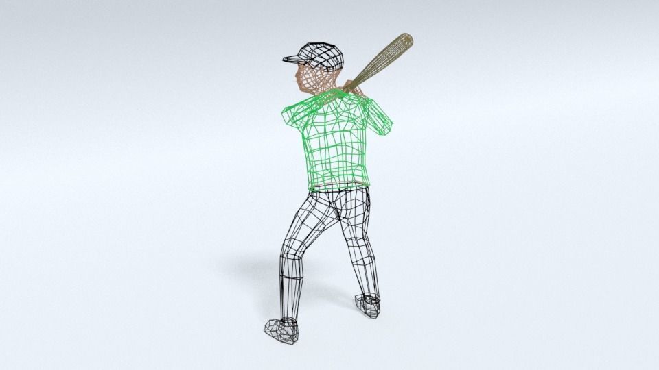 3D model Low Poly Kid Playing Baseball VR / AR / low-poly | CGTrader