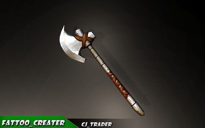 3D model Modern Fantasy Game Axe 3D Model VR / AR / low-poly | CGTrader