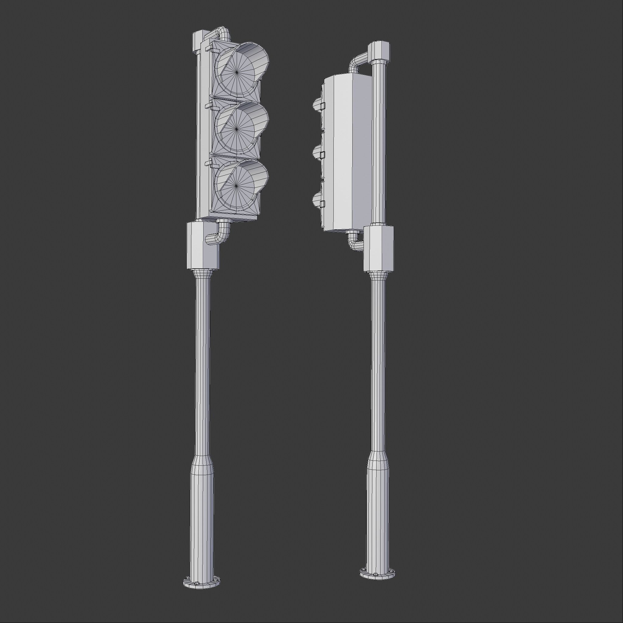 3D model Game-ready rusty postapo retro traffic lights - Unity - UE4 VR ...