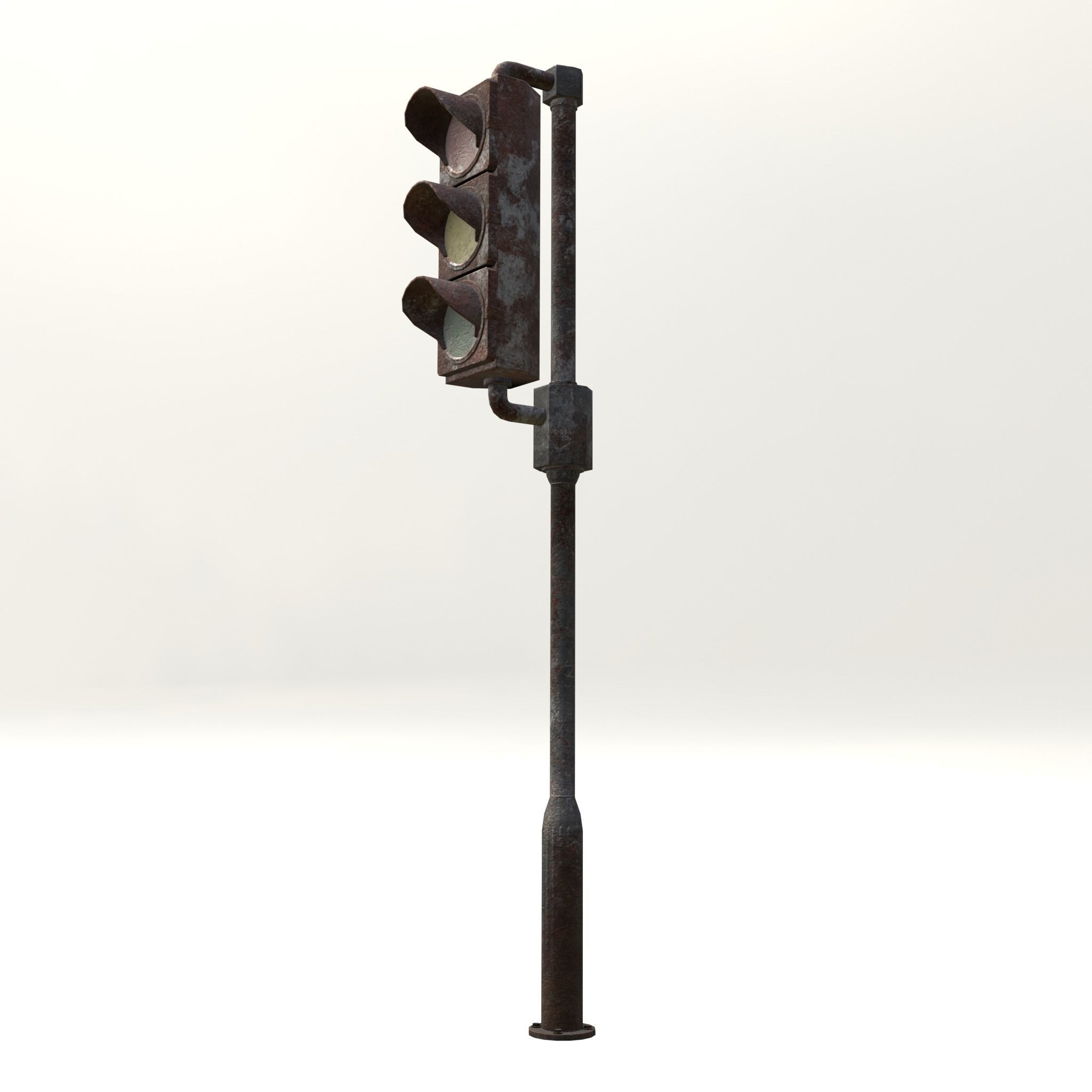 3D model Game-ready rusty postapo retro traffic lights - Unity - UE4 VR ...