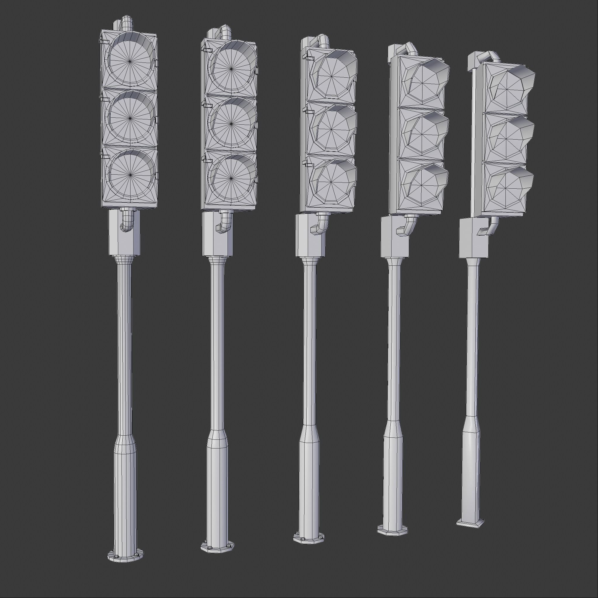 3D model Game-ready rusty postapo retro traffic lights - Unity - UE4 VR ...