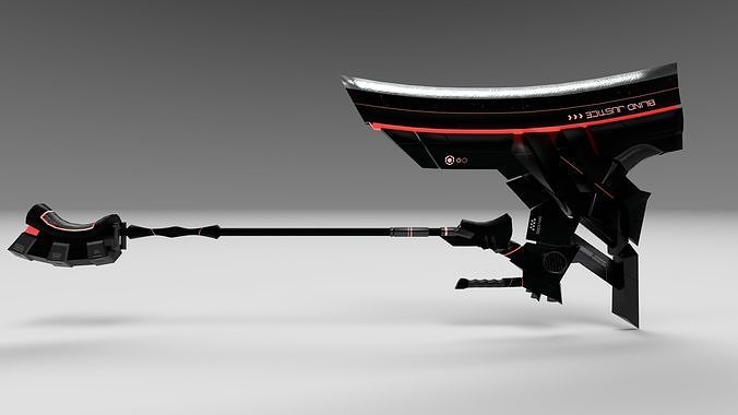 3D model Cyberpunk halberd - Blind Justice VR / AR / low-poly | CGTrader