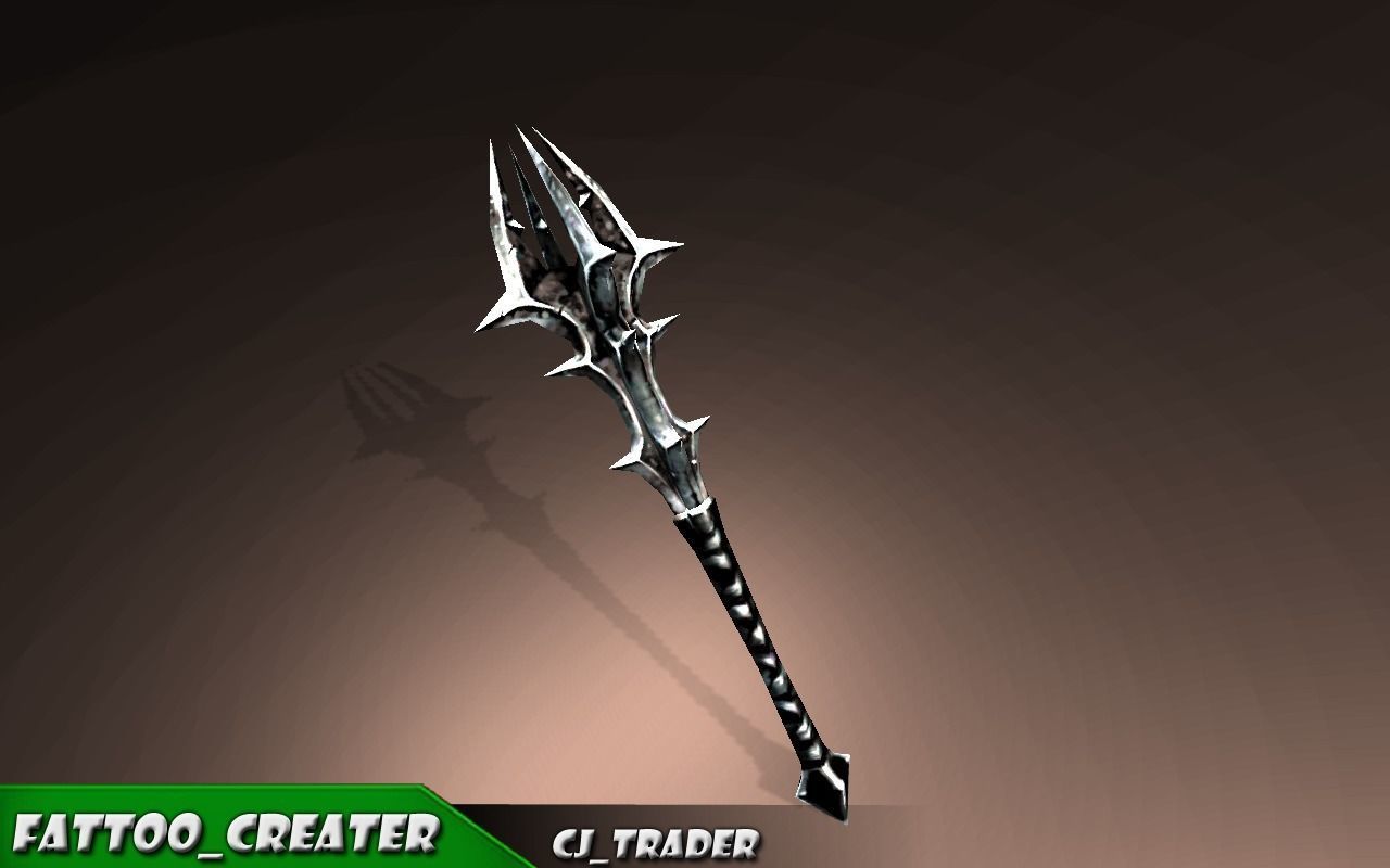 3D model Magic Stick Mace Fantasy Low-Poly 3D Model VR / AR / low-poly ...