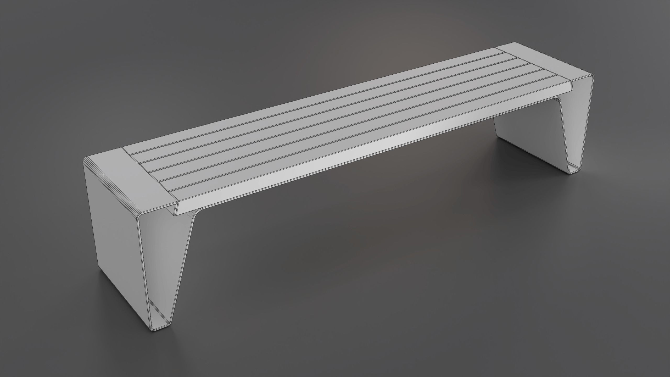 3D model Modern Bench PBR Game Ready VR / AR / low-poly | CGTrader