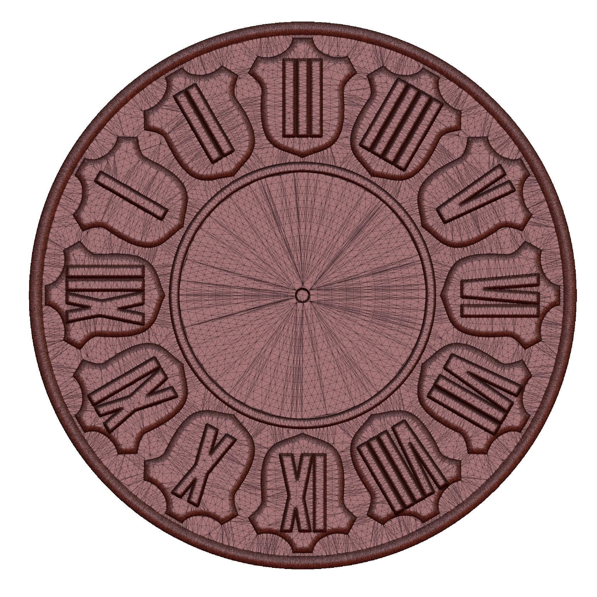 Clock face 3D model 3D printable | CGTrader