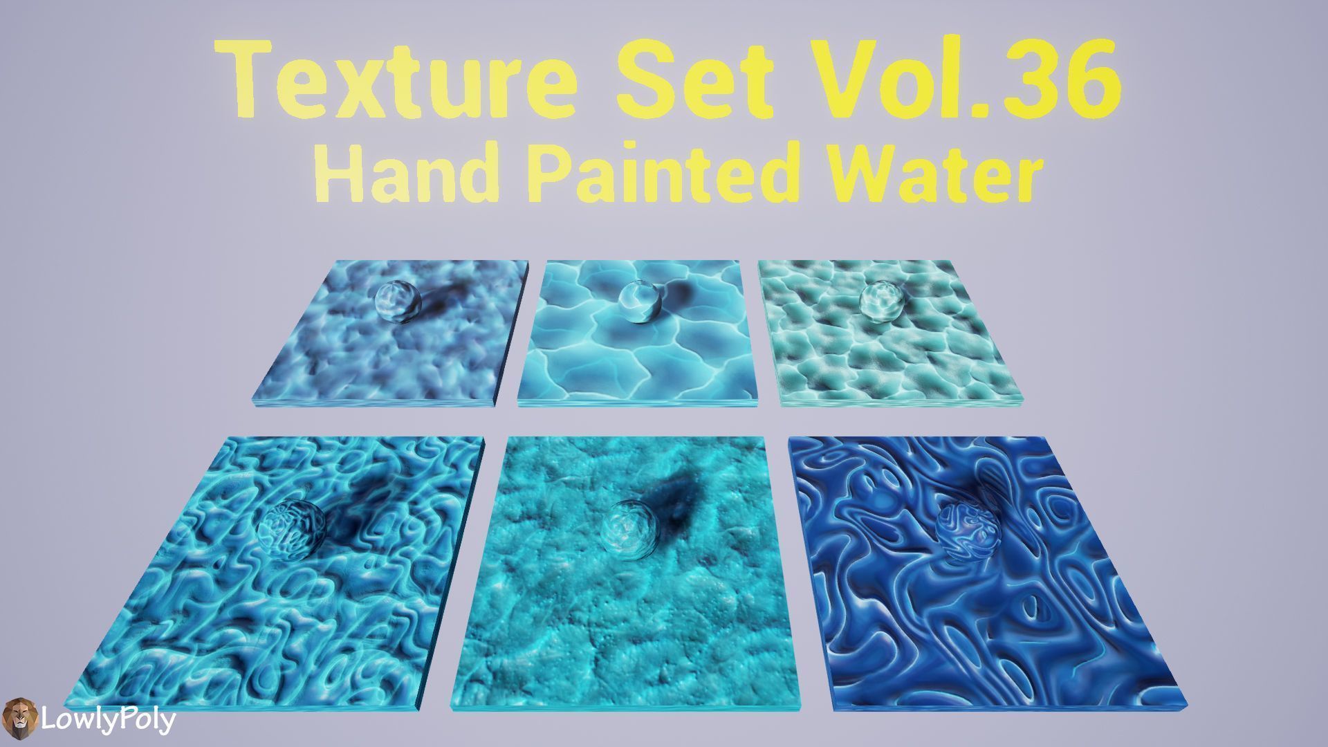 Texture Stylized Water Vol 36 - Hand Painted Textures VR / AR / low ...
