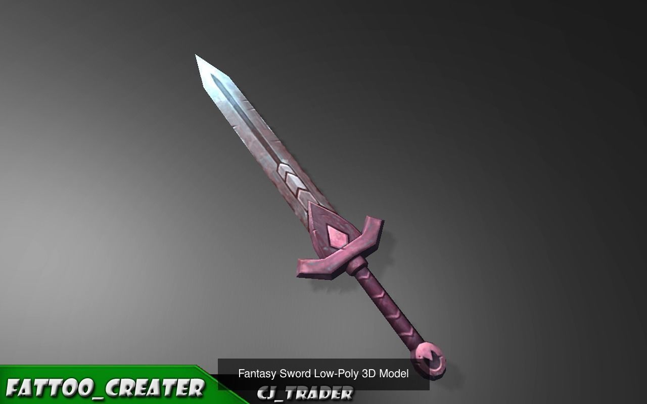 Fantasy Sword Collection Pack Low-Poly 3D Model | CGTrader