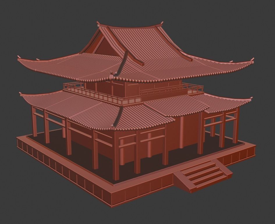 3D model Japanese temple VR / AR / low-poly | CGTrader