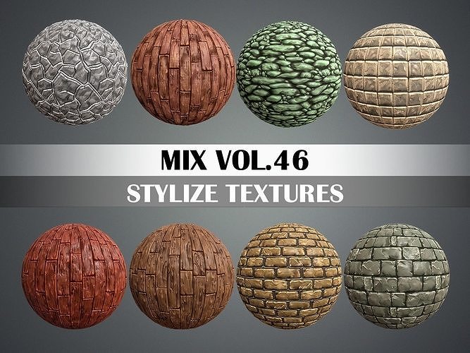 Texture Stylized Ground Mix Vol 46 - Hand Painted Texture Pack VR / AR ...