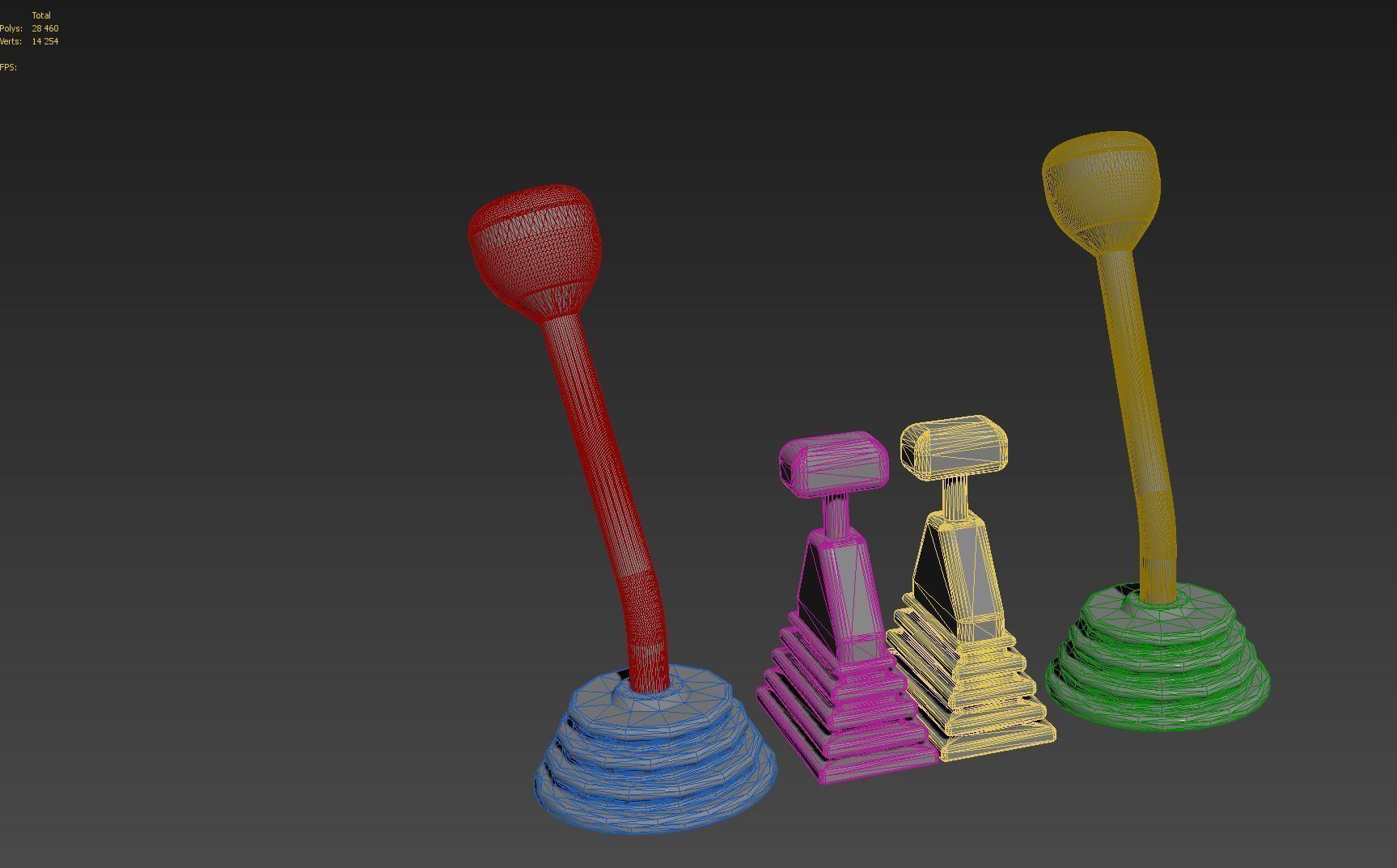 Control Levers 3D model | CGTrader