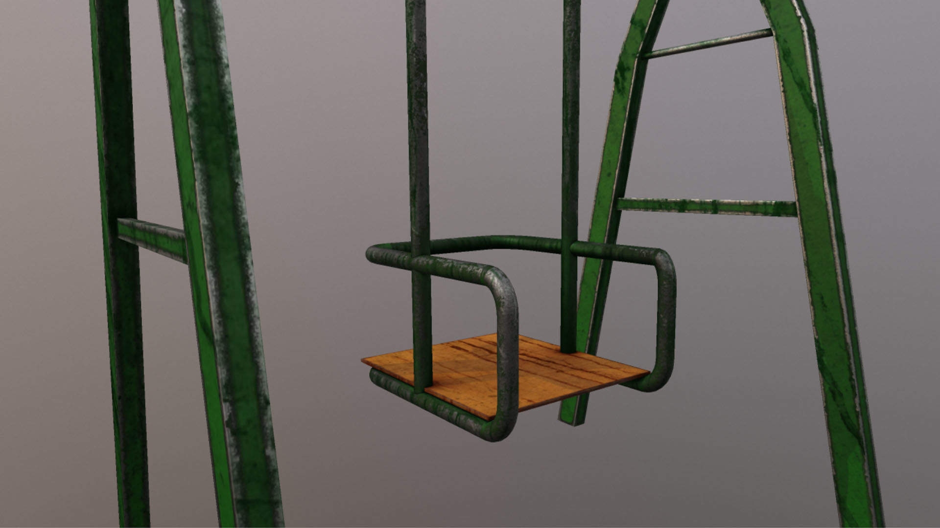 3D model swing or teeterboard PBR low-poly game-ready VR / AR / low ...