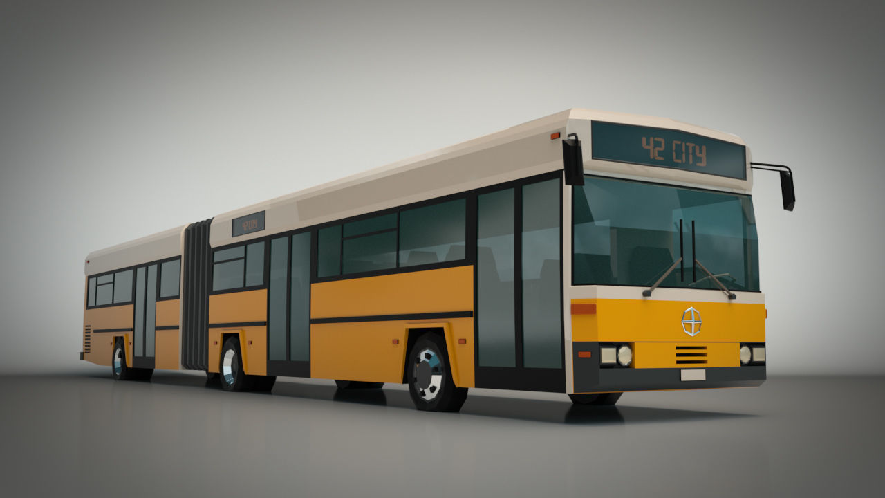 3D model Low Poly City Bus 02 VR / AR / low-poly | CGTrader