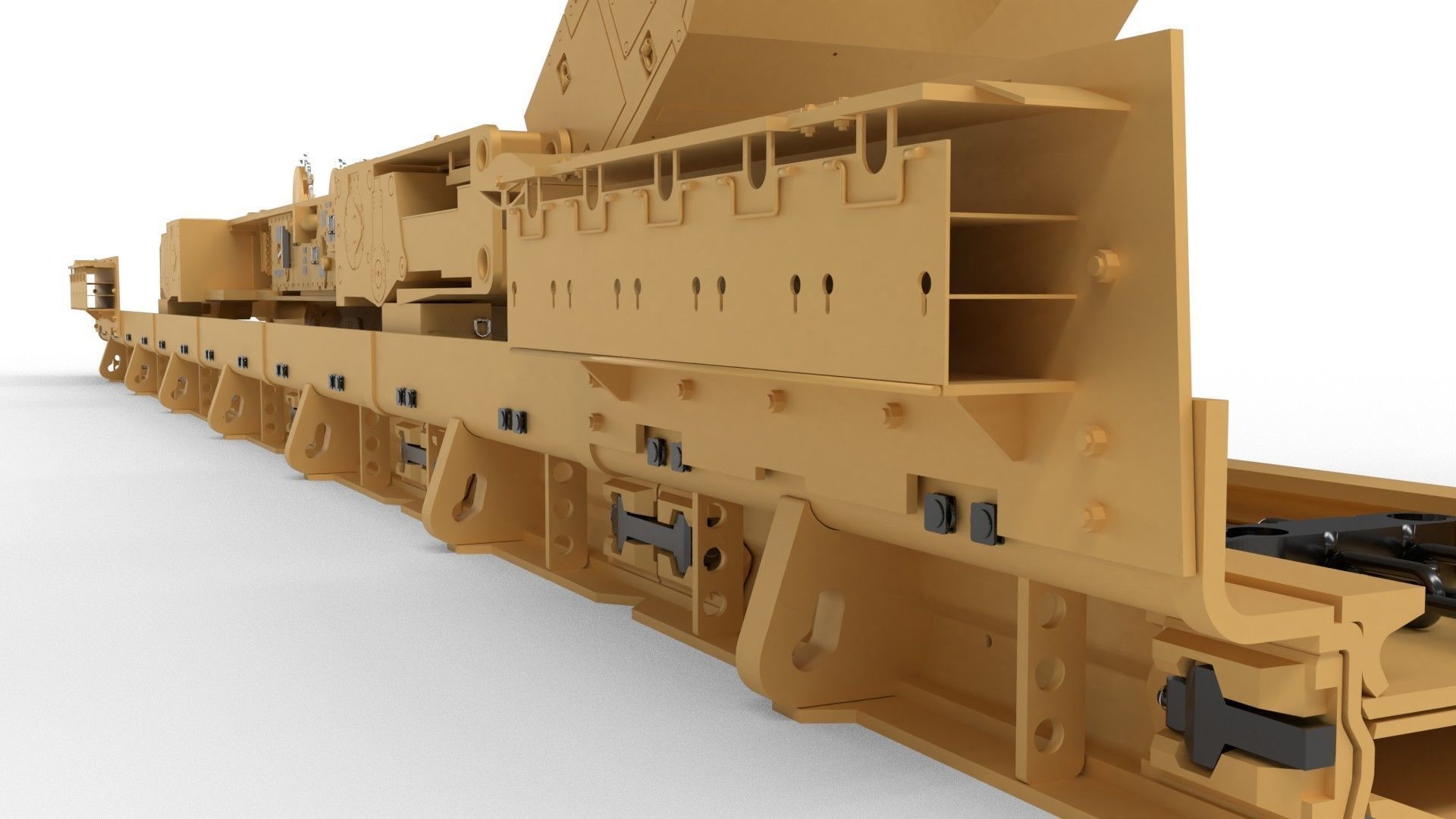 Longwall Mining Coal Shearer Loader 3D model | CGTrader