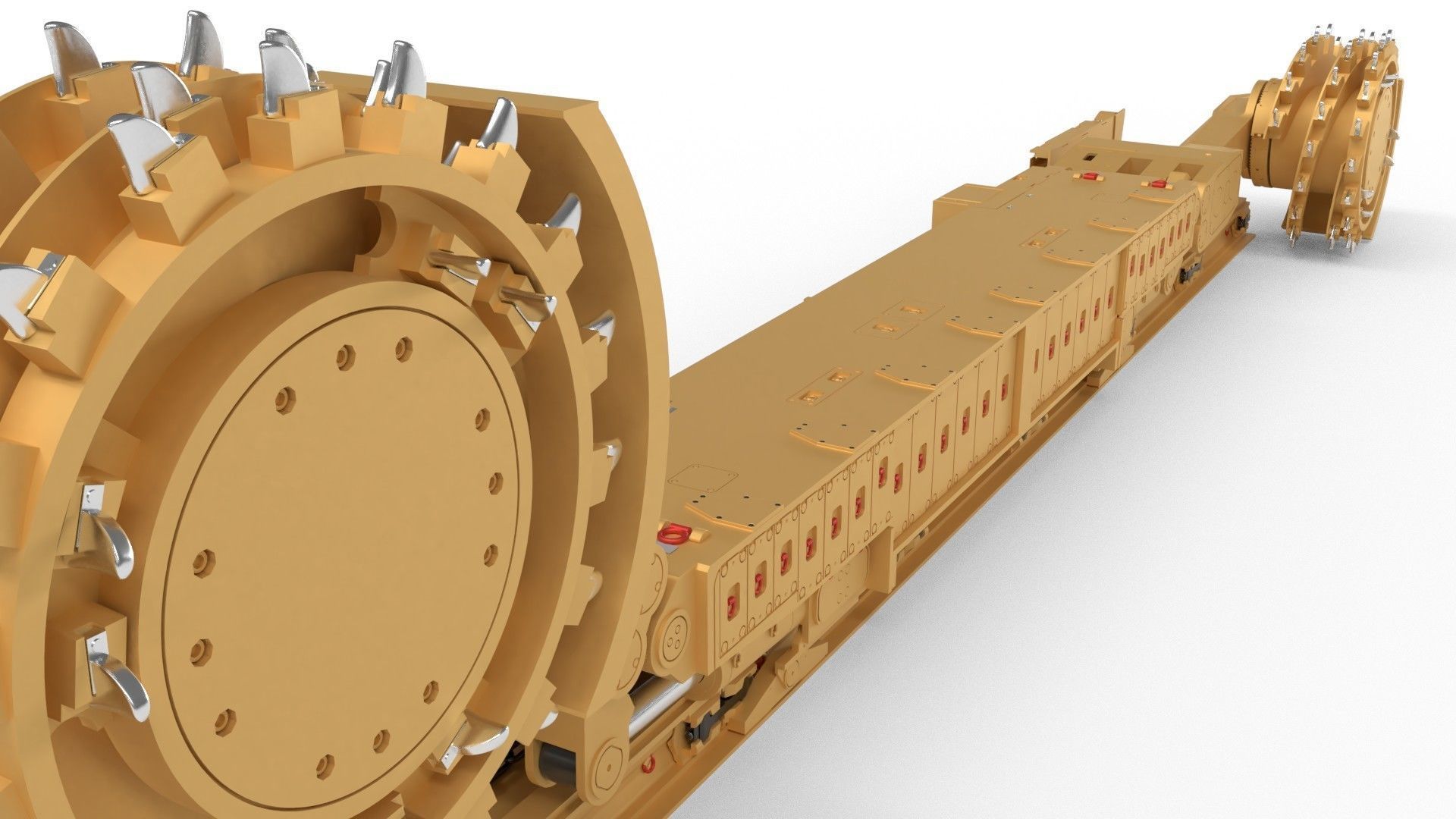 Longwall Mining Coal Shearer Loader 3D model | CGTrader