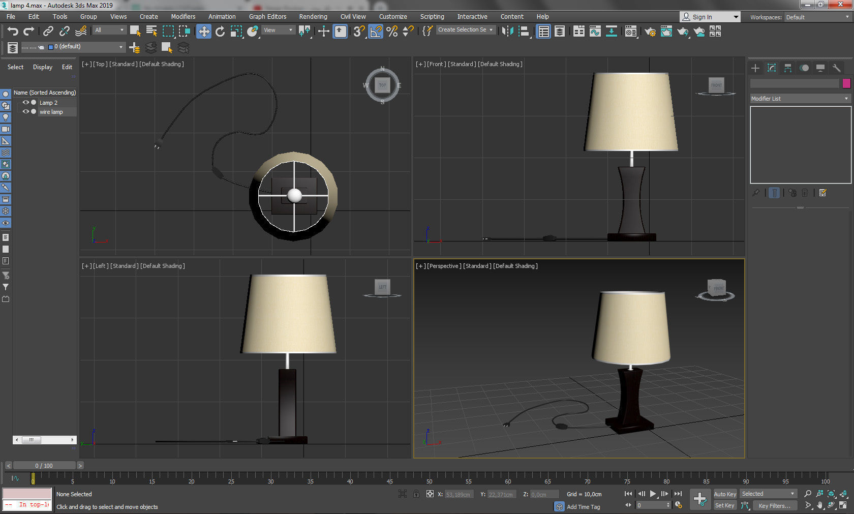 3D model Modern Lamp 2 lowpoly VR / AR / low-poly | CGTrader
