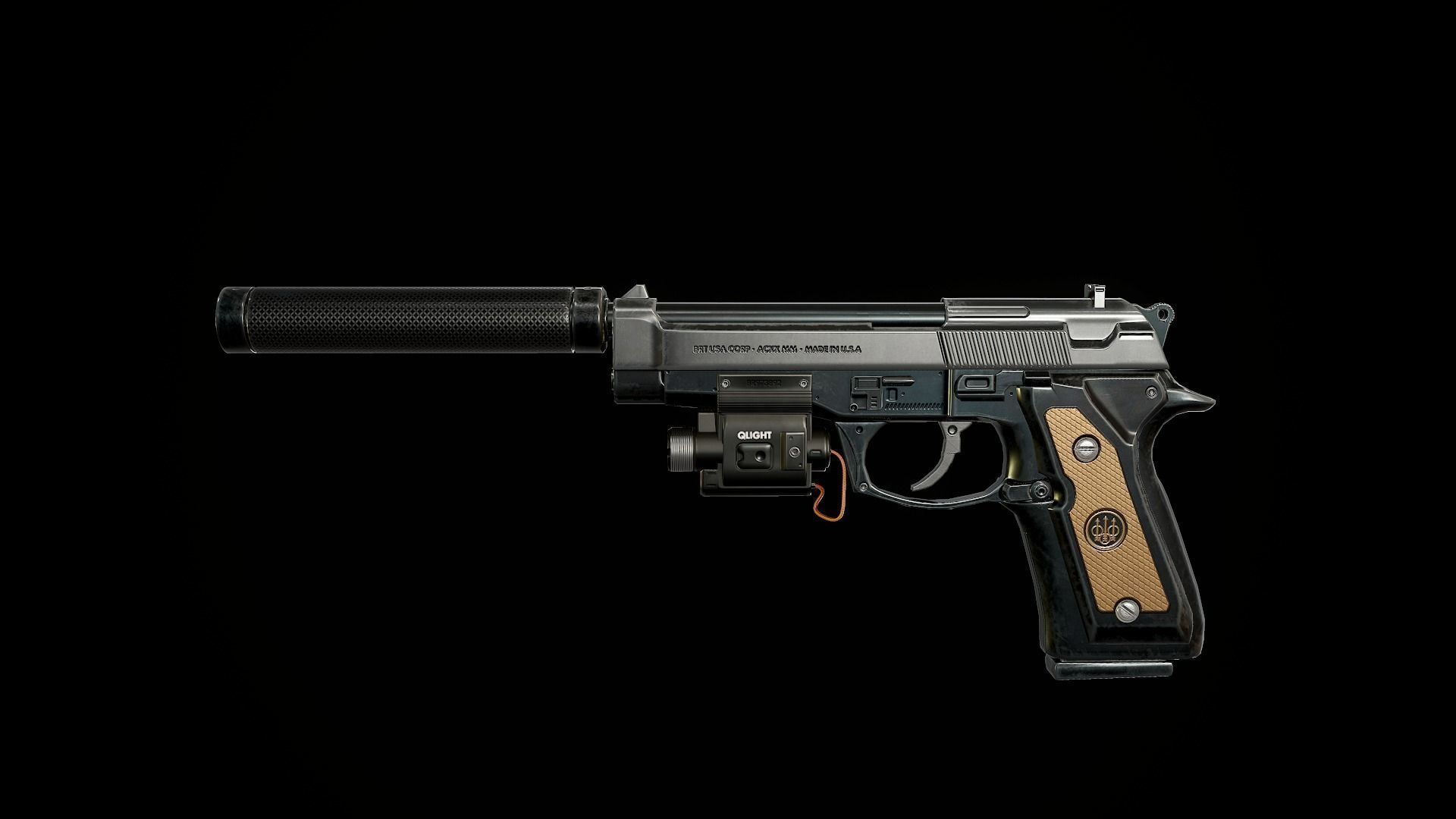 3D model Pistol Beretta 92 VR / AR / low-poly | CGTrader