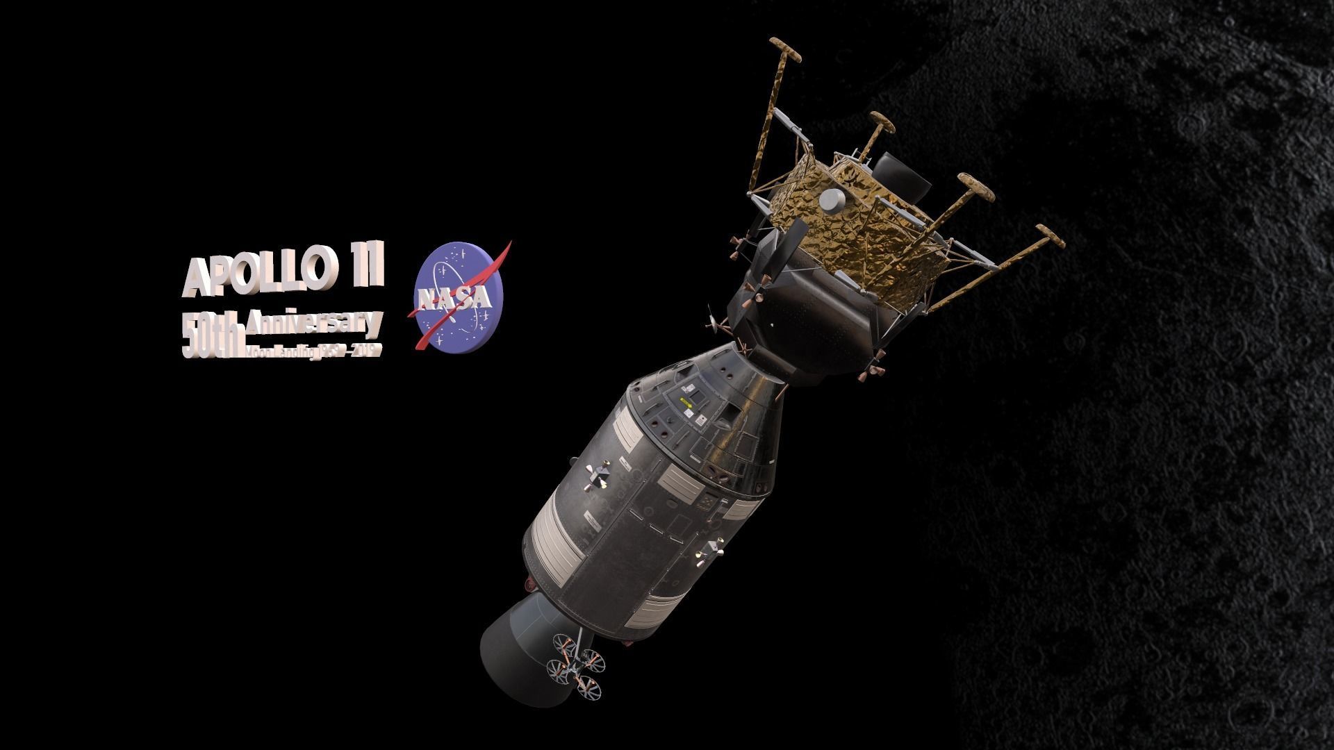 3D model Apollo command Service module and Lunar Module VR / AR / low-poly | CGTrader