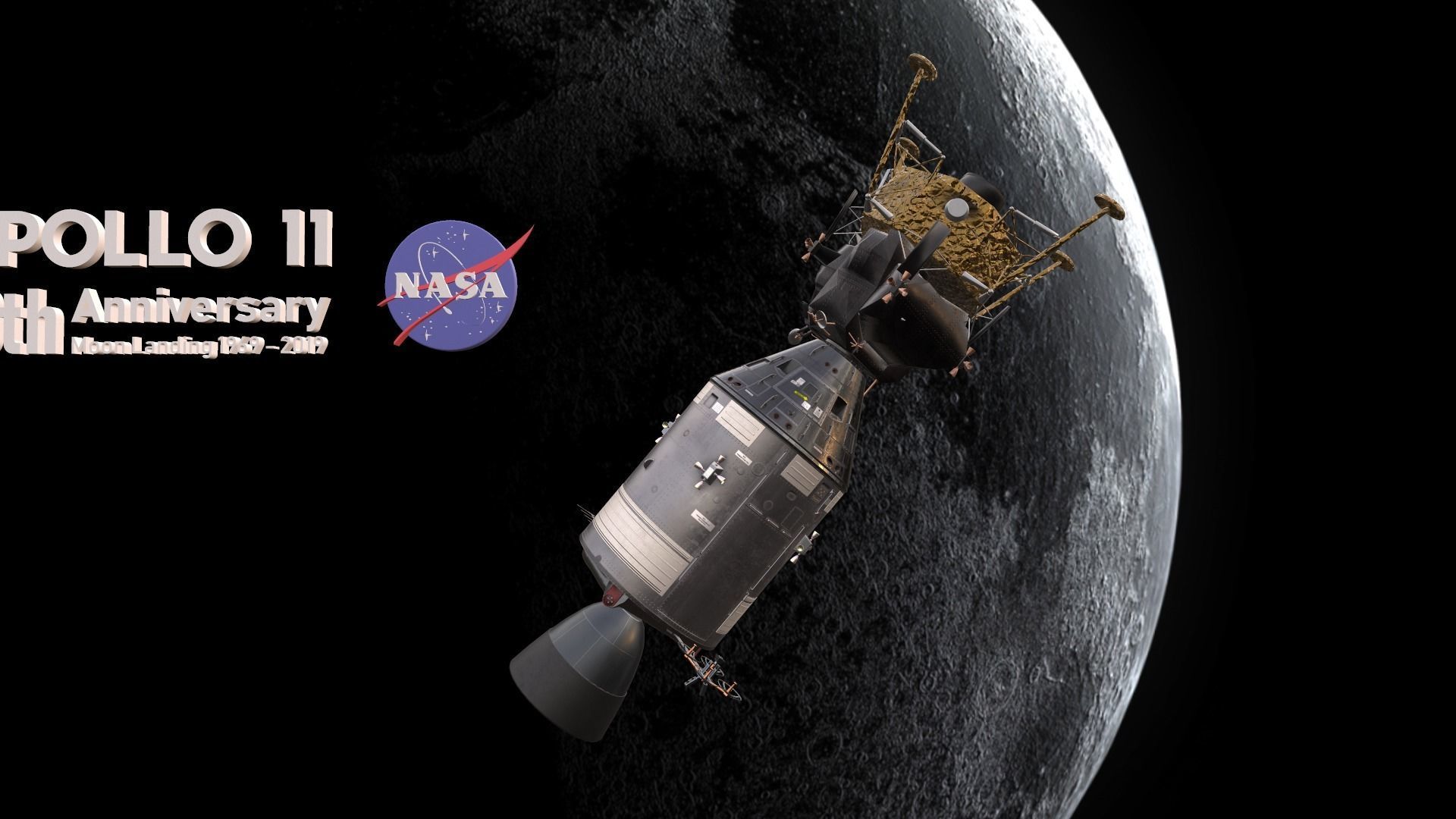 3D model Apollo command Service module and Lunar Module VR / AR / low-poly | CGTrader