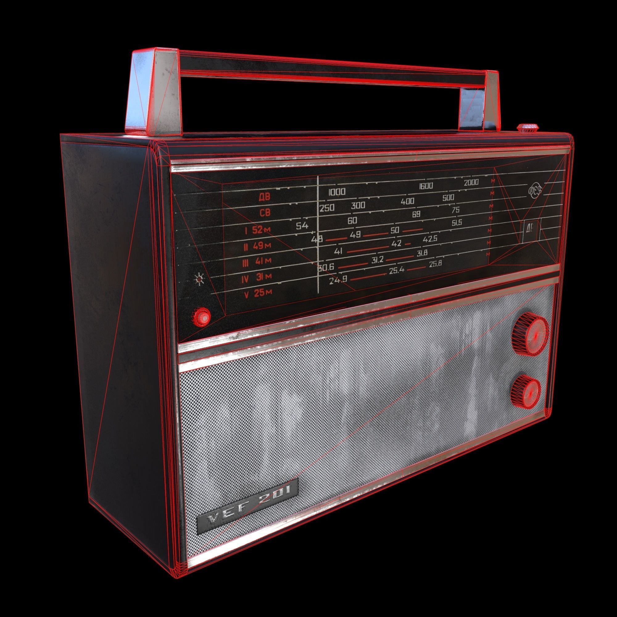 3D model Radio Vef 201 VR / AR / low-poly | CGTrader