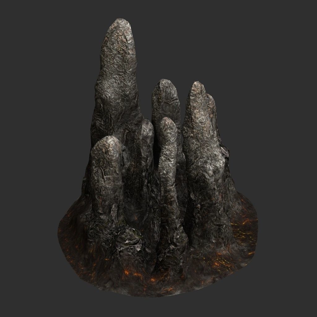 Stalagmites free 3D model | CGTrader