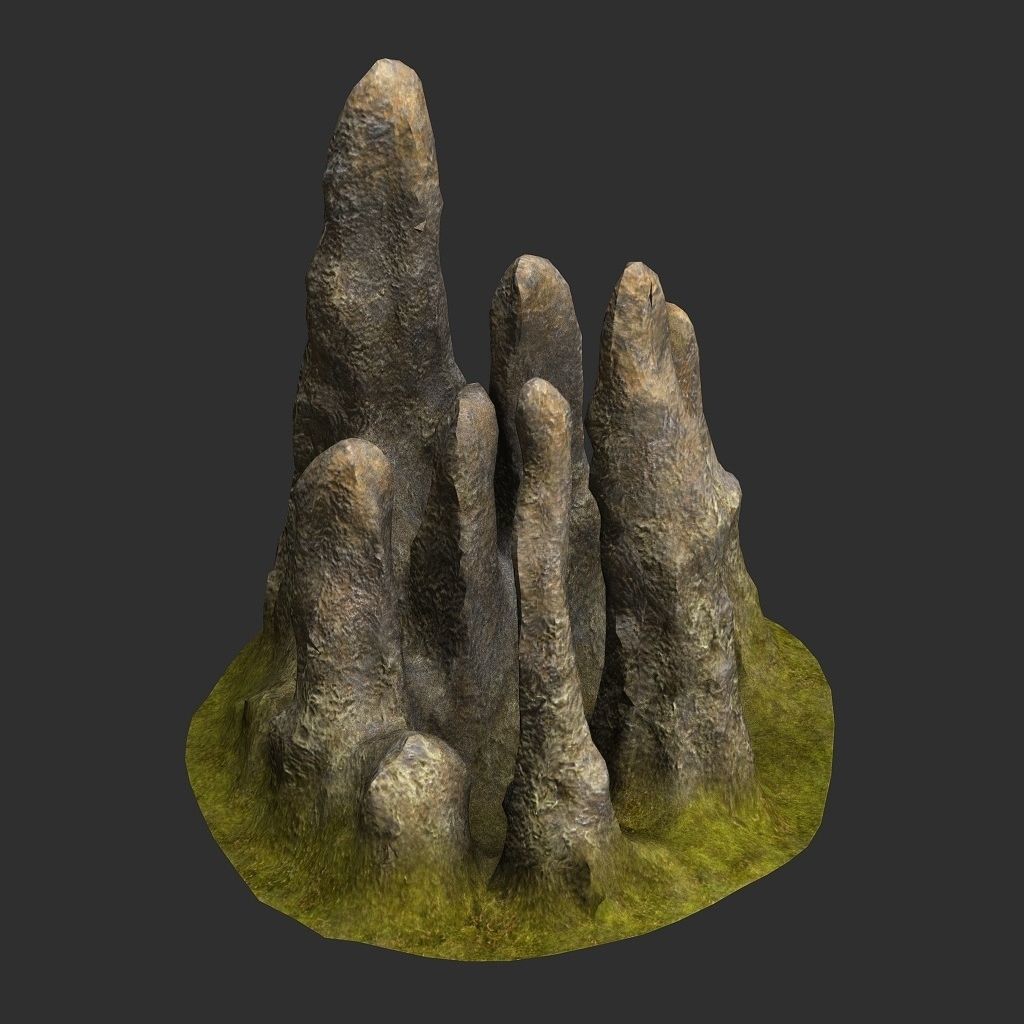 Stalagmites free 3D model | CGTrader