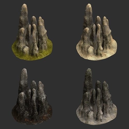 Stalagmites free 3D model | CGTrader