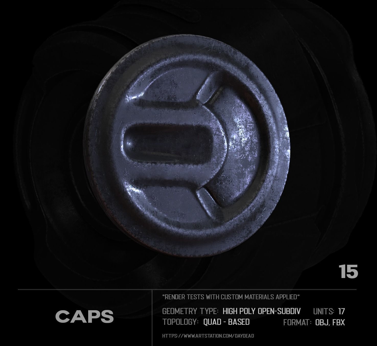 17 Caps SUBD 3D model | CGTrader