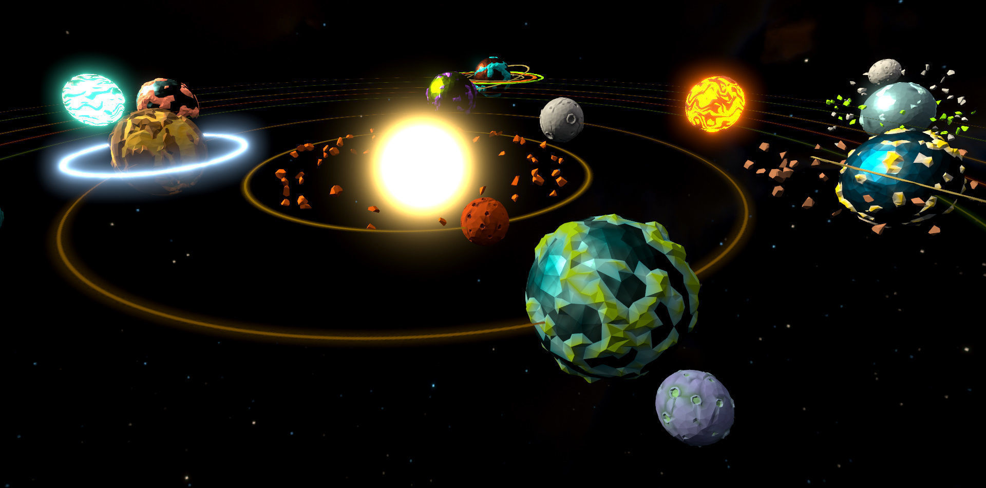 3D model Polygon Planets Pack VR / AR / low-poly animated | CGTrader