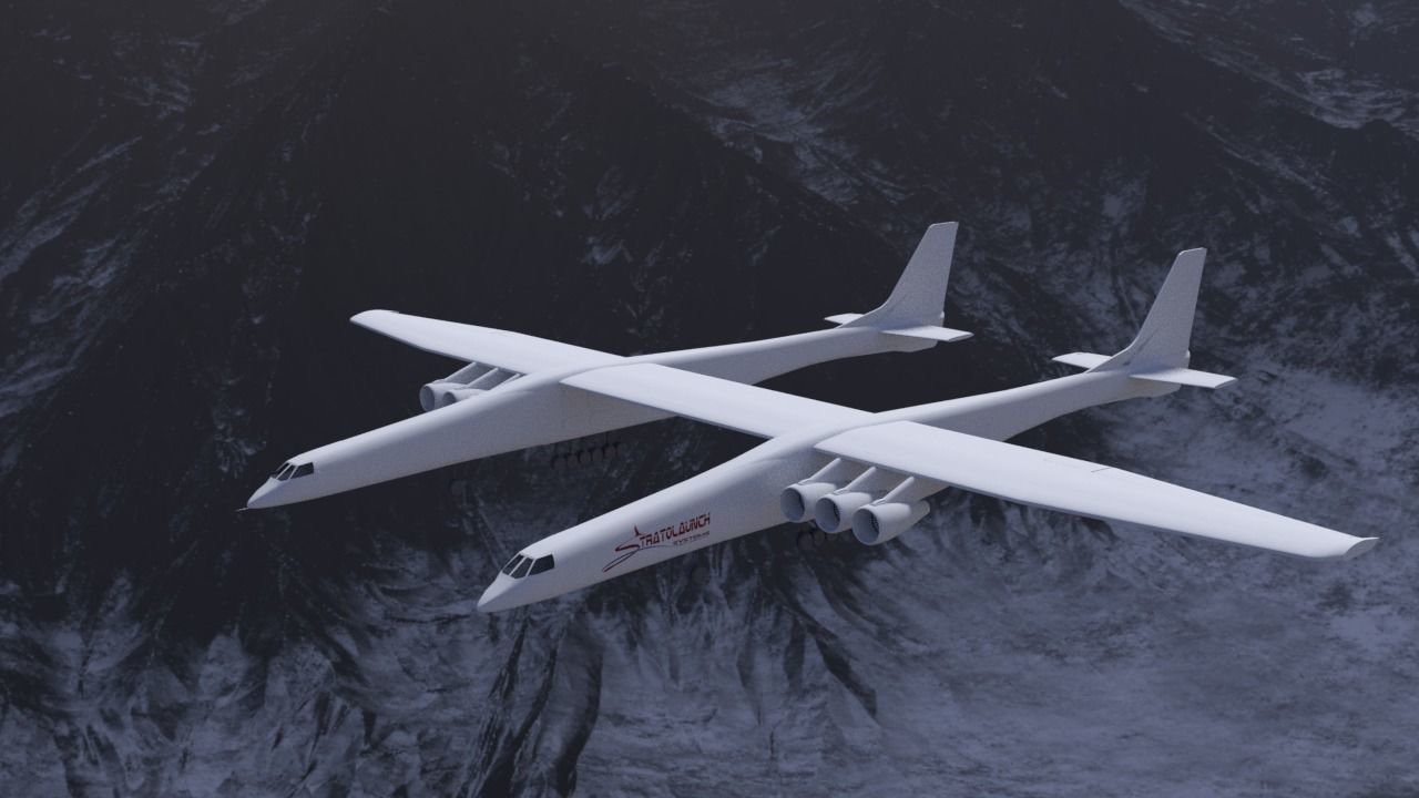 Stratolaunch airplane 3D model | CGTrader
