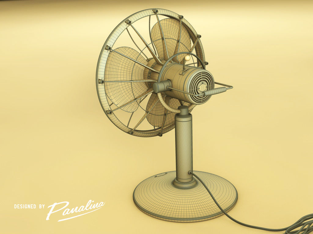 Panalina Vintage Fan Ventilator 3D model rigged | CGTrader
