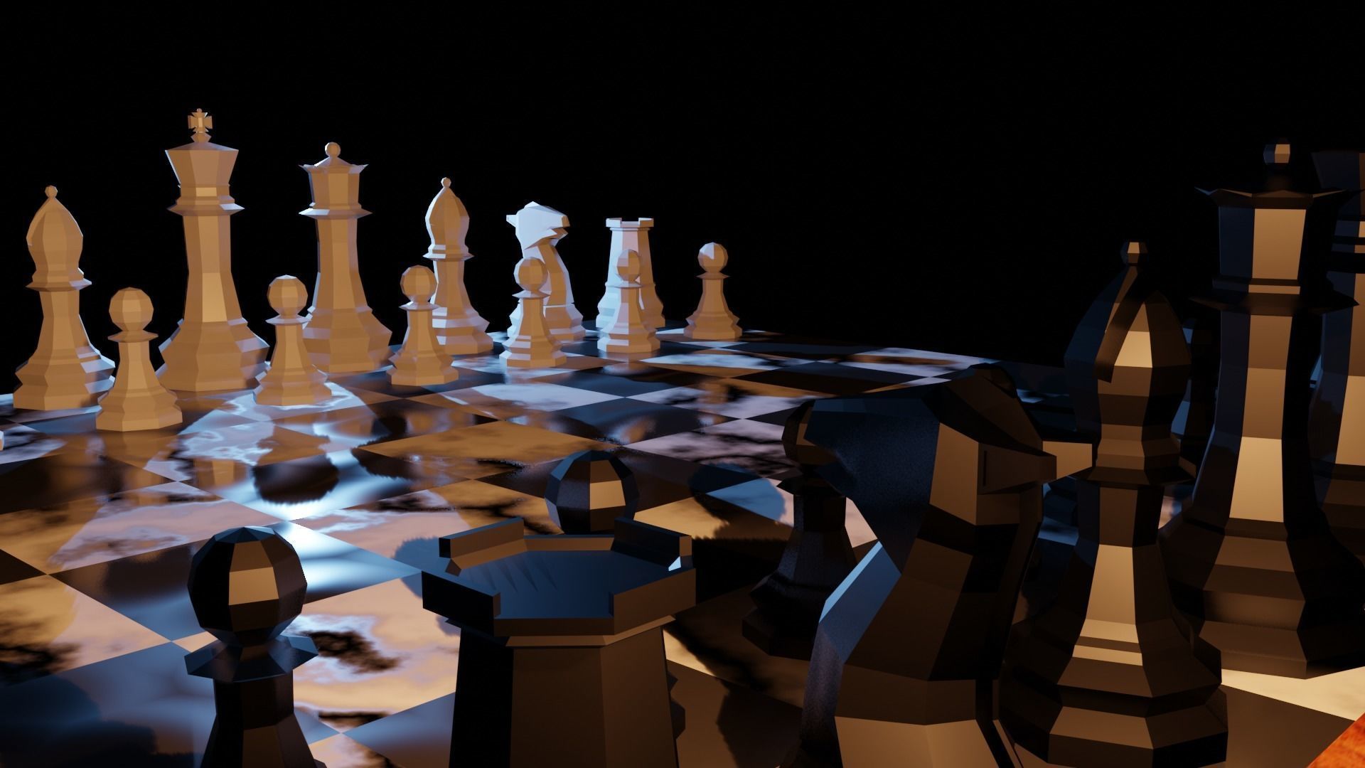 Low poly Chess set free VR / AR / low-poly 3D model | CGTrader