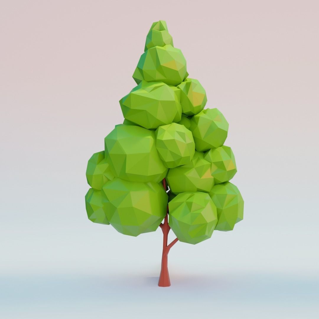 3D model Tree set VR / AR / low-poly | CGTrader